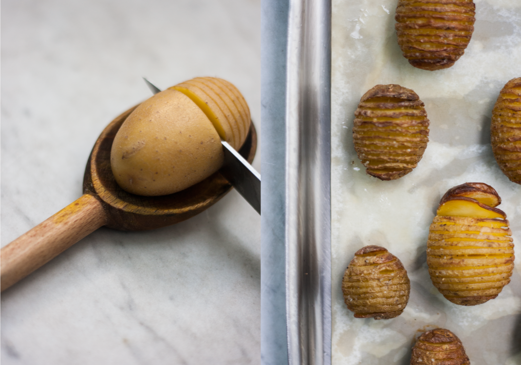 Roasted Hasselback Potatoes – alice and waldo